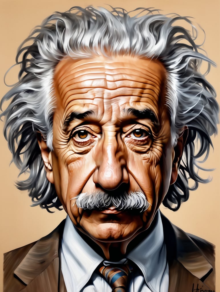 Premium Free ai Images | albert einstein drawing in the style of iconic ...