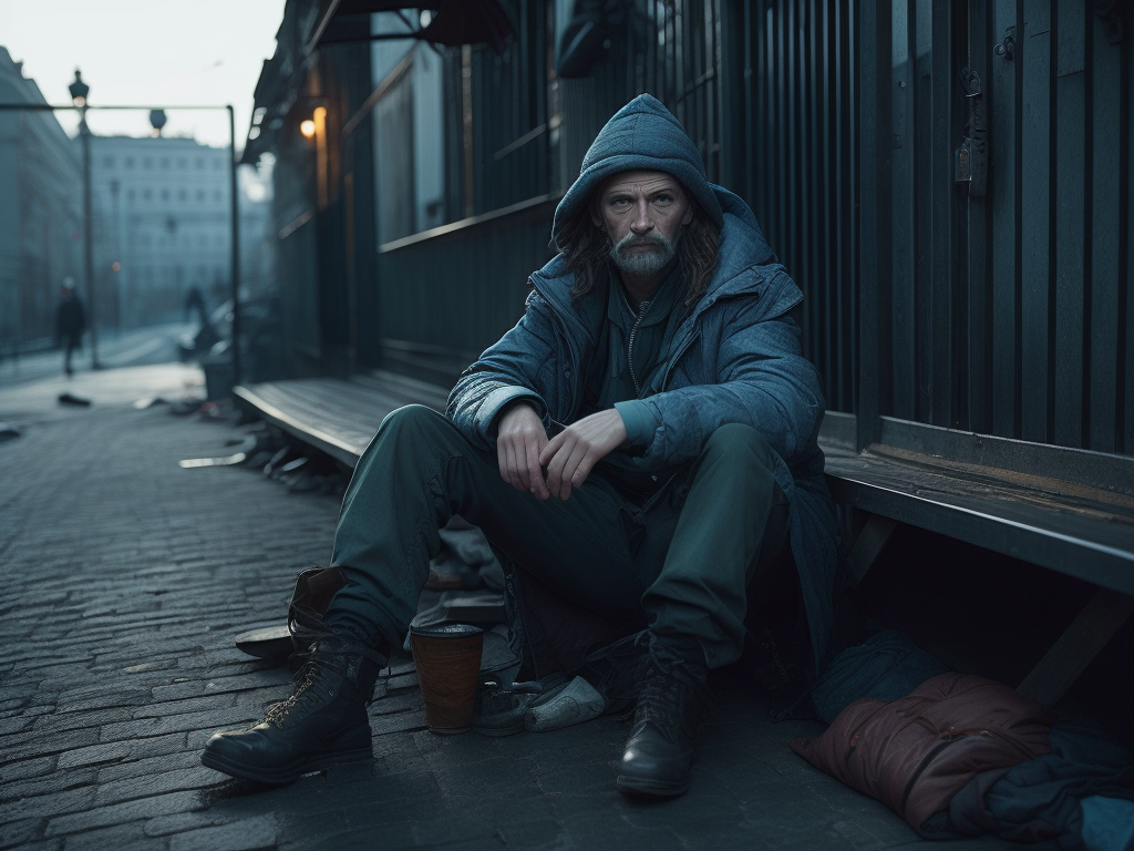 Lumenor AI Image Generation - russian homeless style