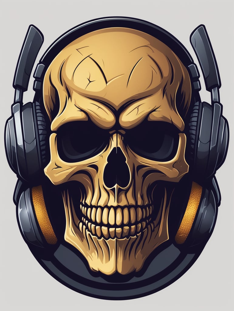 Premium Free ai Images | skull detailed esports gaming logo vector image