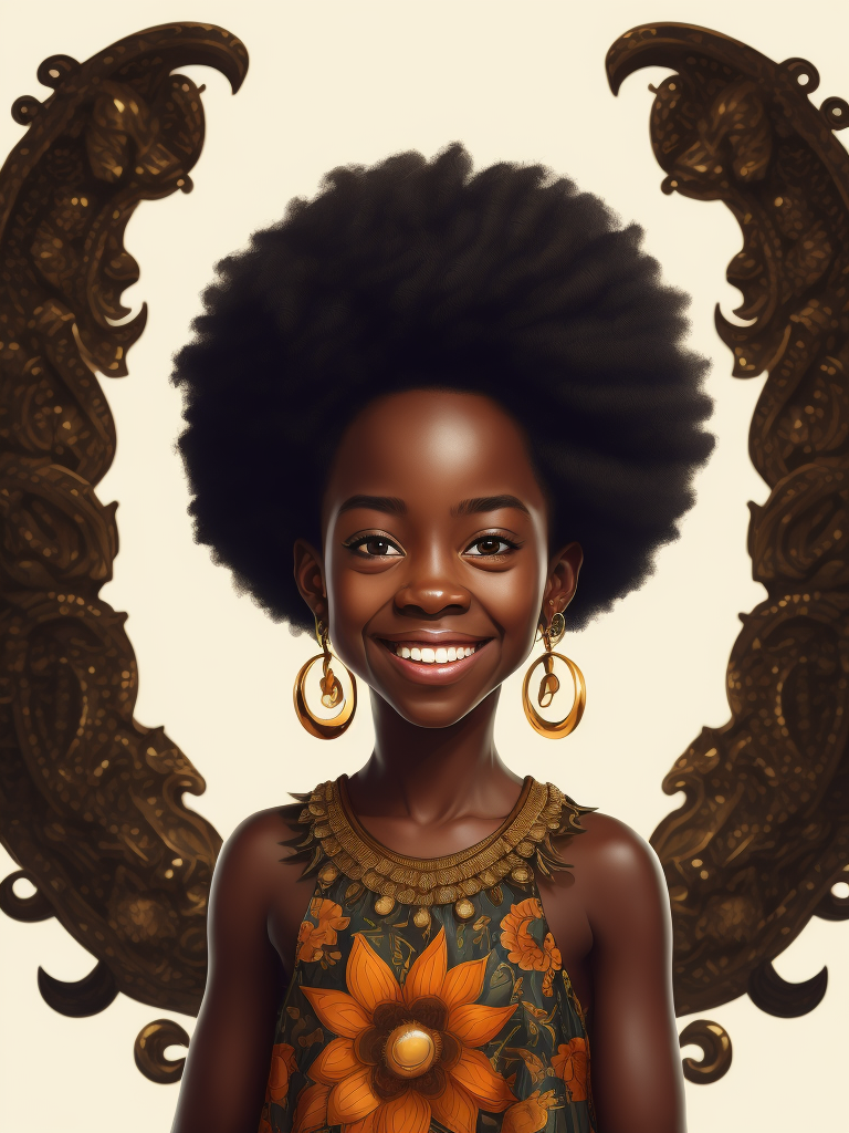 Lumenor AI Image Generation - smiling black woman afro award winning ...