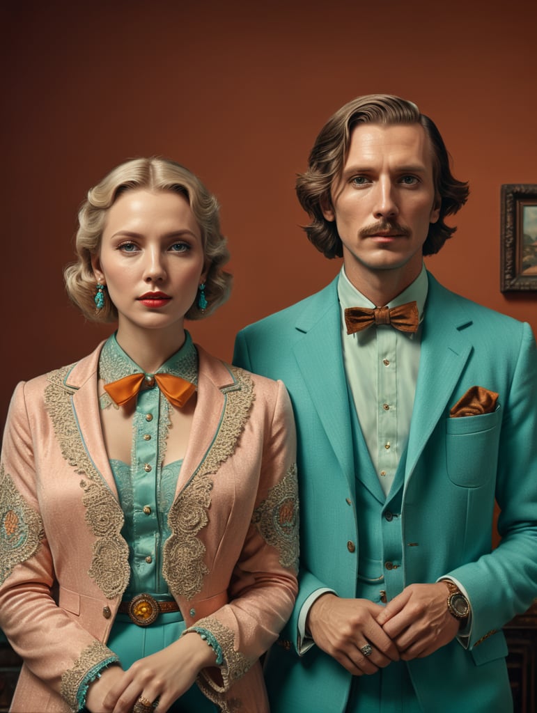 Premium Free ai Images | vintage picture of couple indoors ...