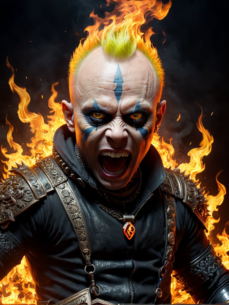 Premium Free ai Images | keith flint the prodigy fire starter