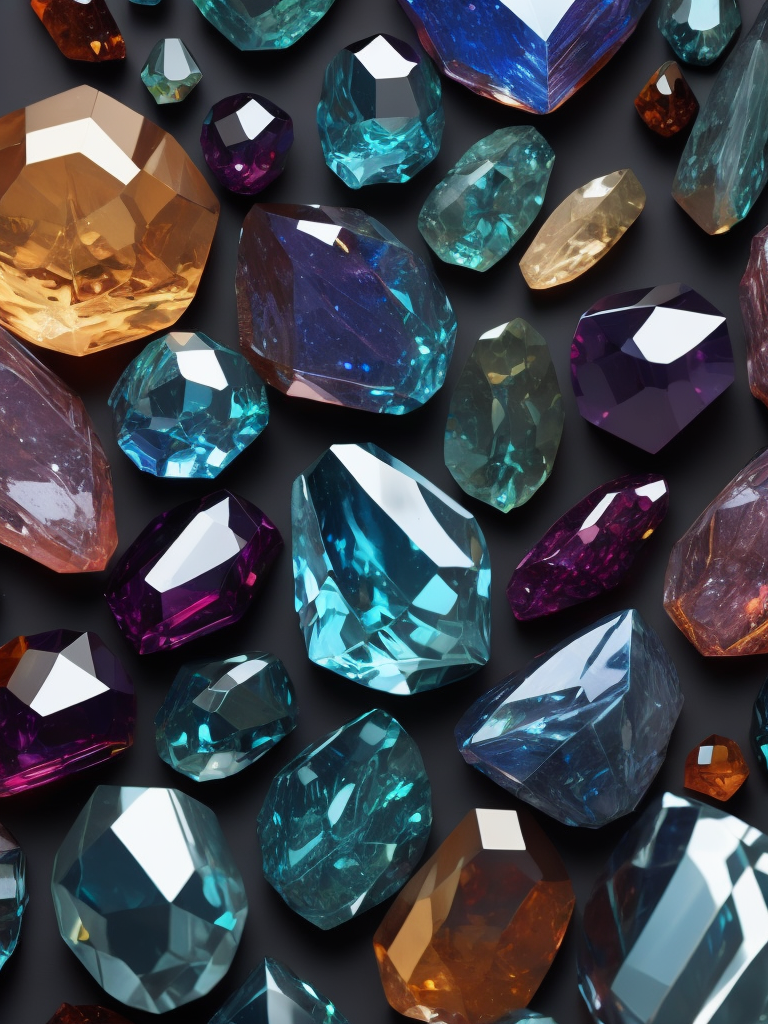 Premium Free ai Images | crystal texture pattern background top view ...