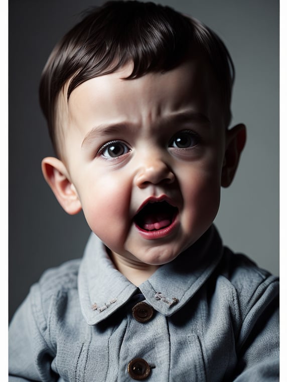 Premium Free ai Images | portrait of adolf hitler as kid month old ...