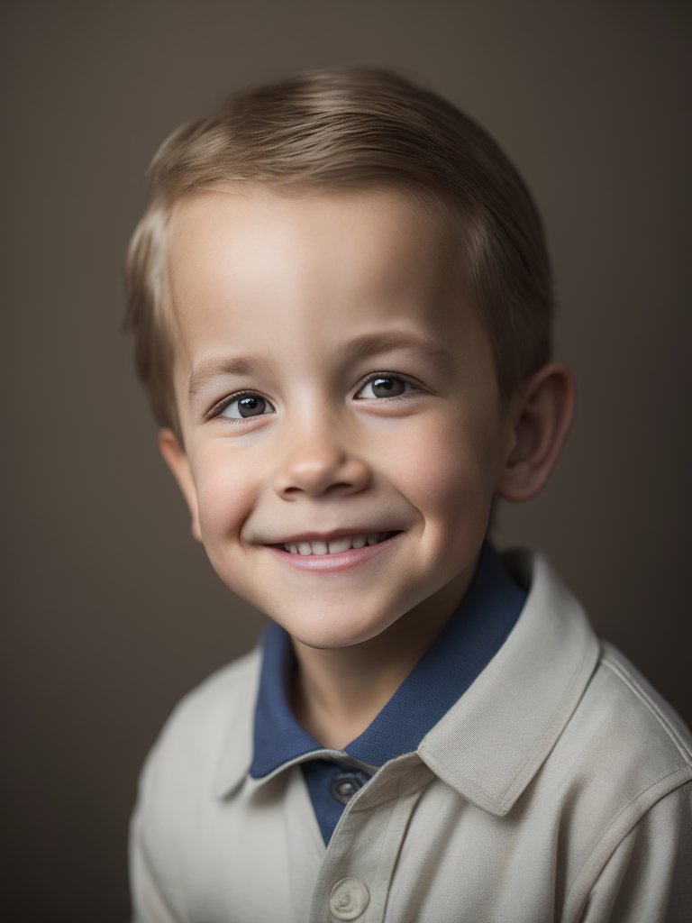 Lumenor AI Image Generation - portrait of joe biden as kid happy