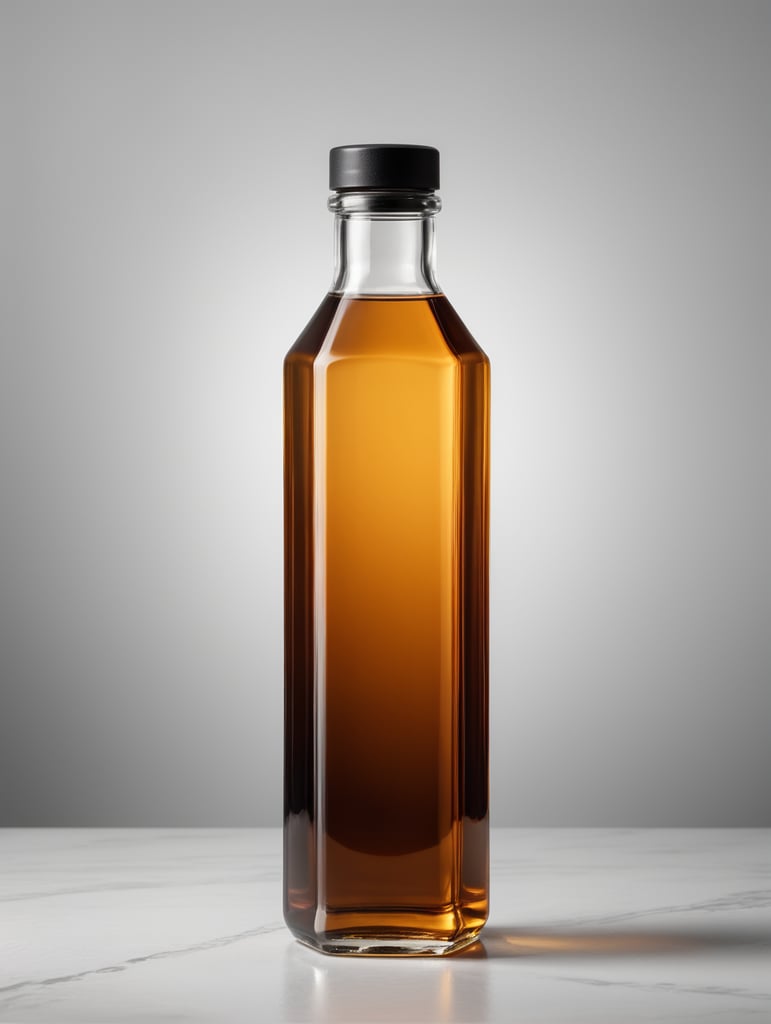 Premium Free ai Images | botella alta minimalista hexagonal de ...
