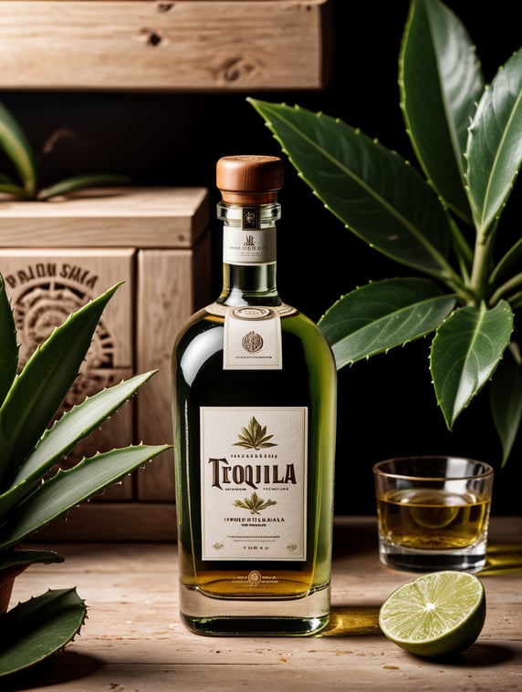 Premium Free ai Images | packaging and branding for tequila brand as if ...