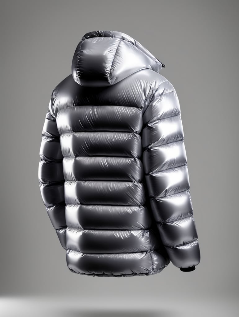 Premium Free ai Images | inflatable white minimalist mans puffer jacket ...