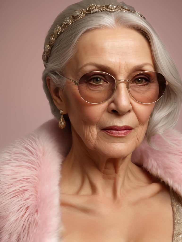 Premium Free ai Images | portrait of beautiful stylish old woman ...