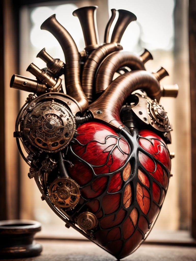 Premium Free ai Images | human heart made by skilled craftsman in ...