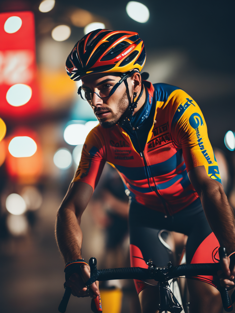 Lumenor AI Image Generation - portrait of cyclist bright and saturated ...