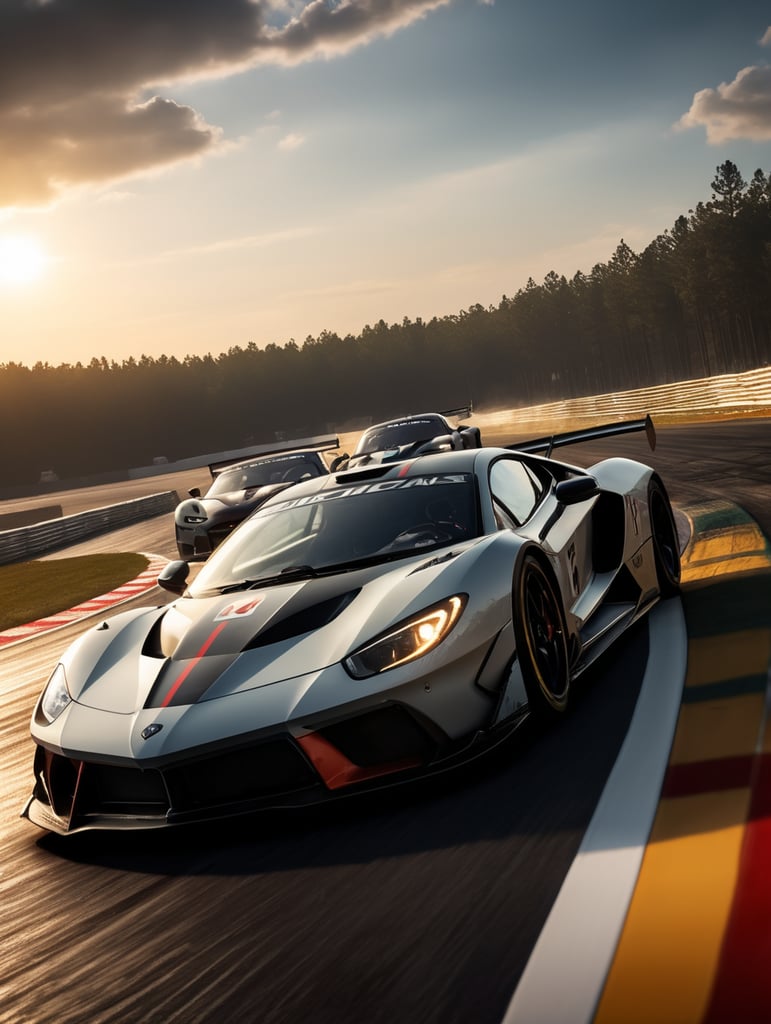 Premium Free ai Images | video game rendering of an epic race track ...