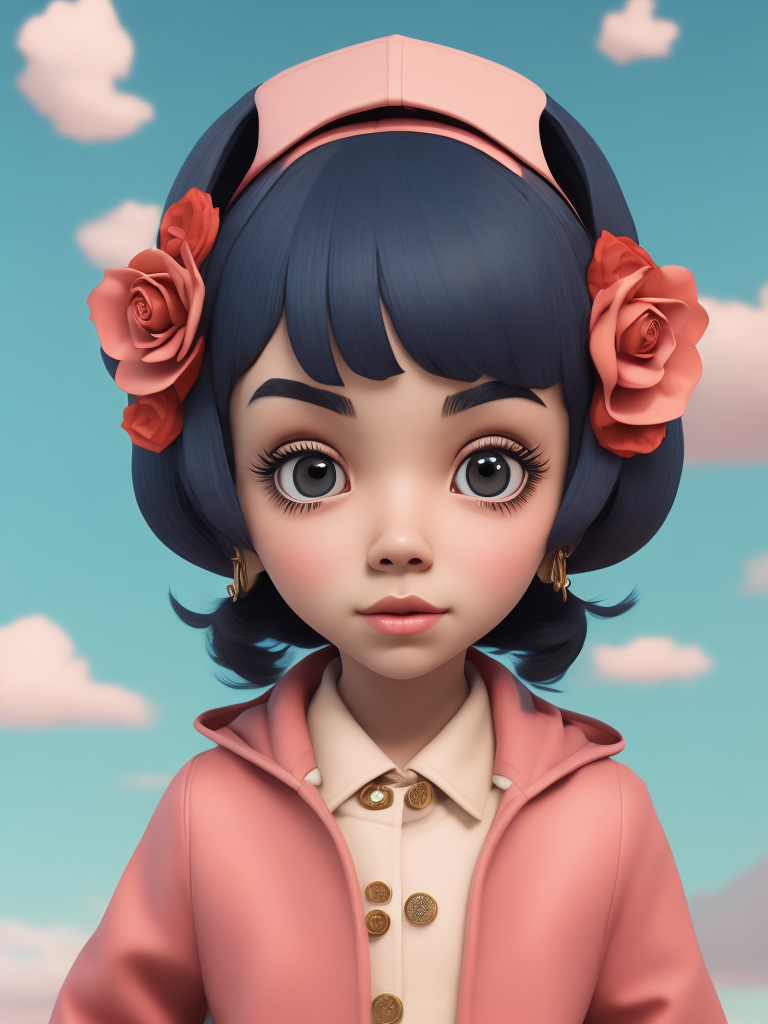 Premium Free ai Images | melanie martinez as very cute anime character toy