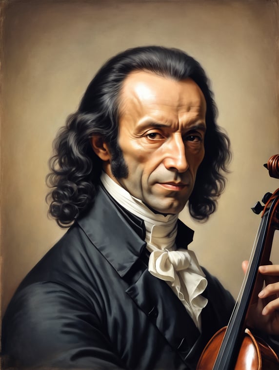 Premium Free ai Images | portrait niccolo paganini that is why paganini ...