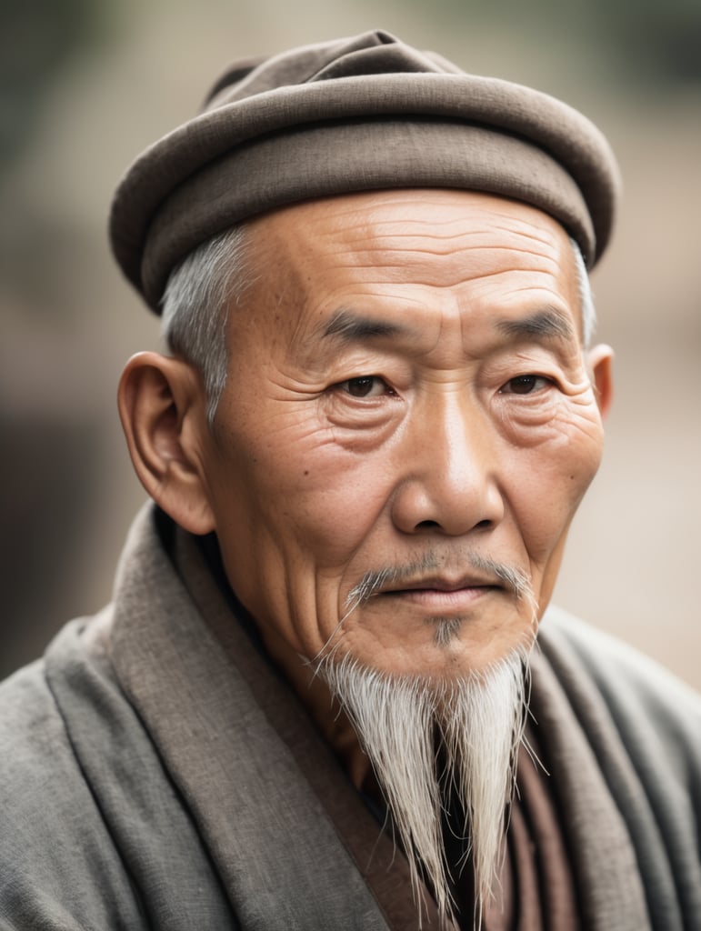 Premium Free ai Images | an old wise looking chinese man