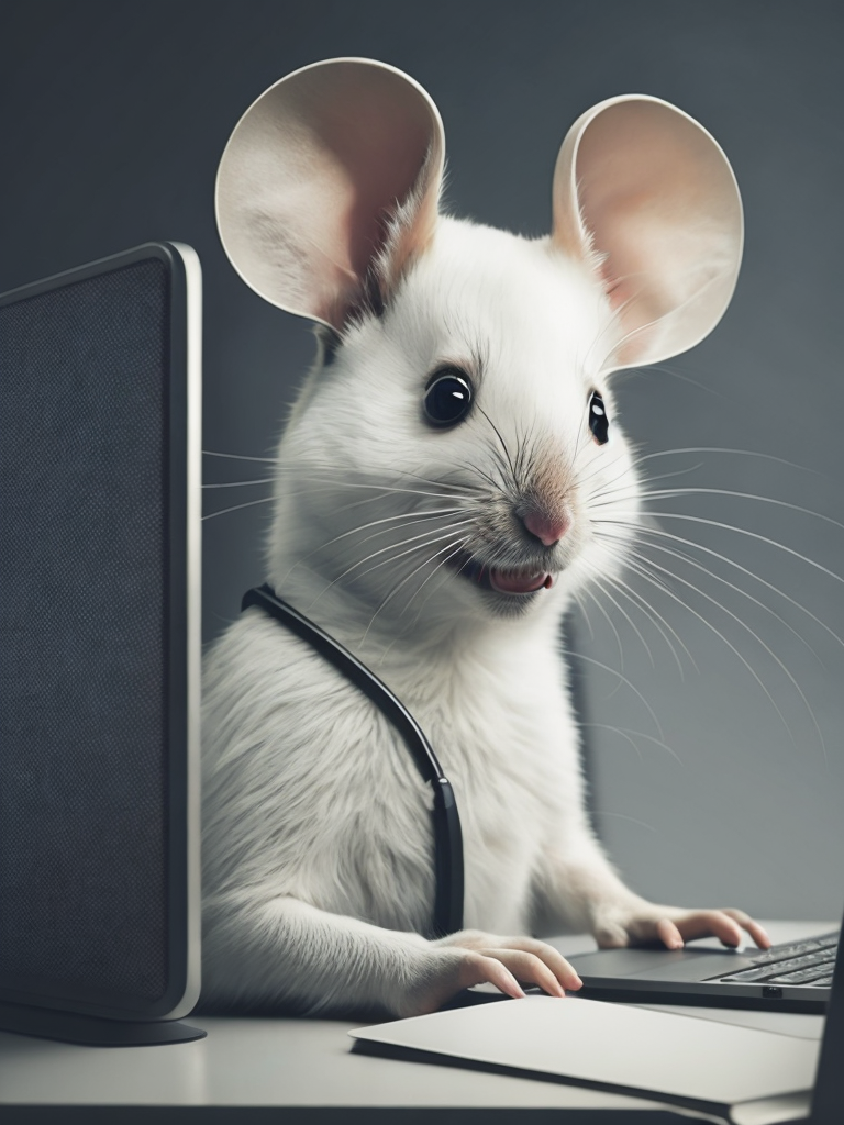Lumenor AI Image Generation - cute white mouse look like human stylized ...
