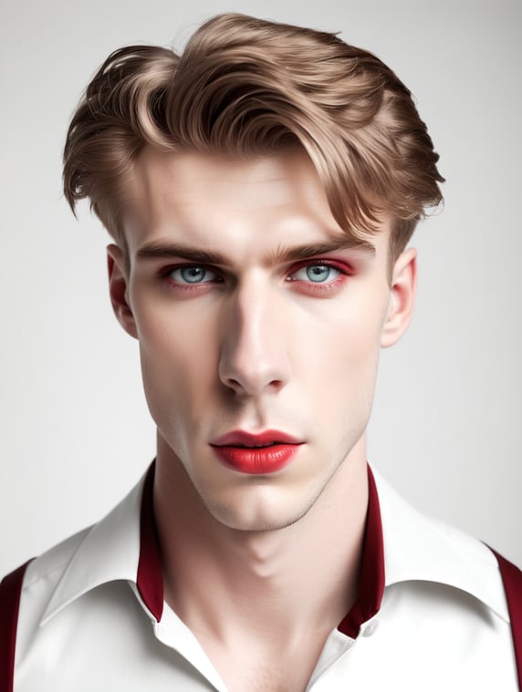 Premium Free ai Images | young man pale approximately years old ash ...