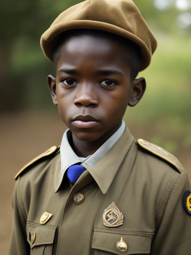 Lumenor AI Image Generation - child soldier in military uniform