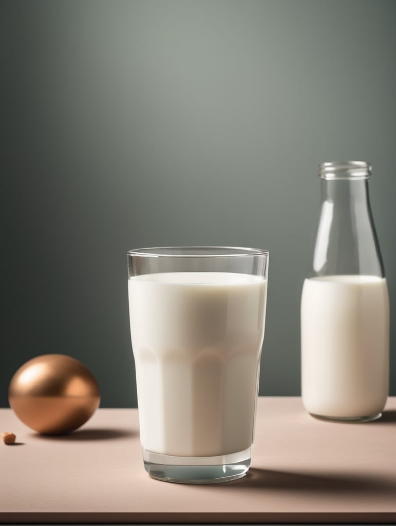 Premium Free ai Images | mockup of glass of milk