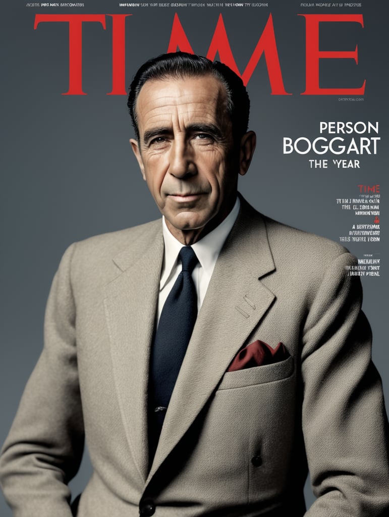 Premium Free ai Images | time magazine person of the year humprey bogart