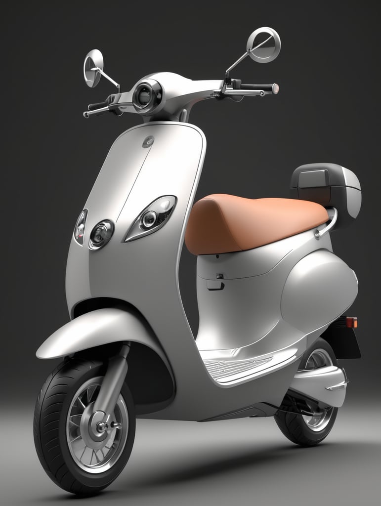 Premium Free ai Images | scooter electric render on black background ...