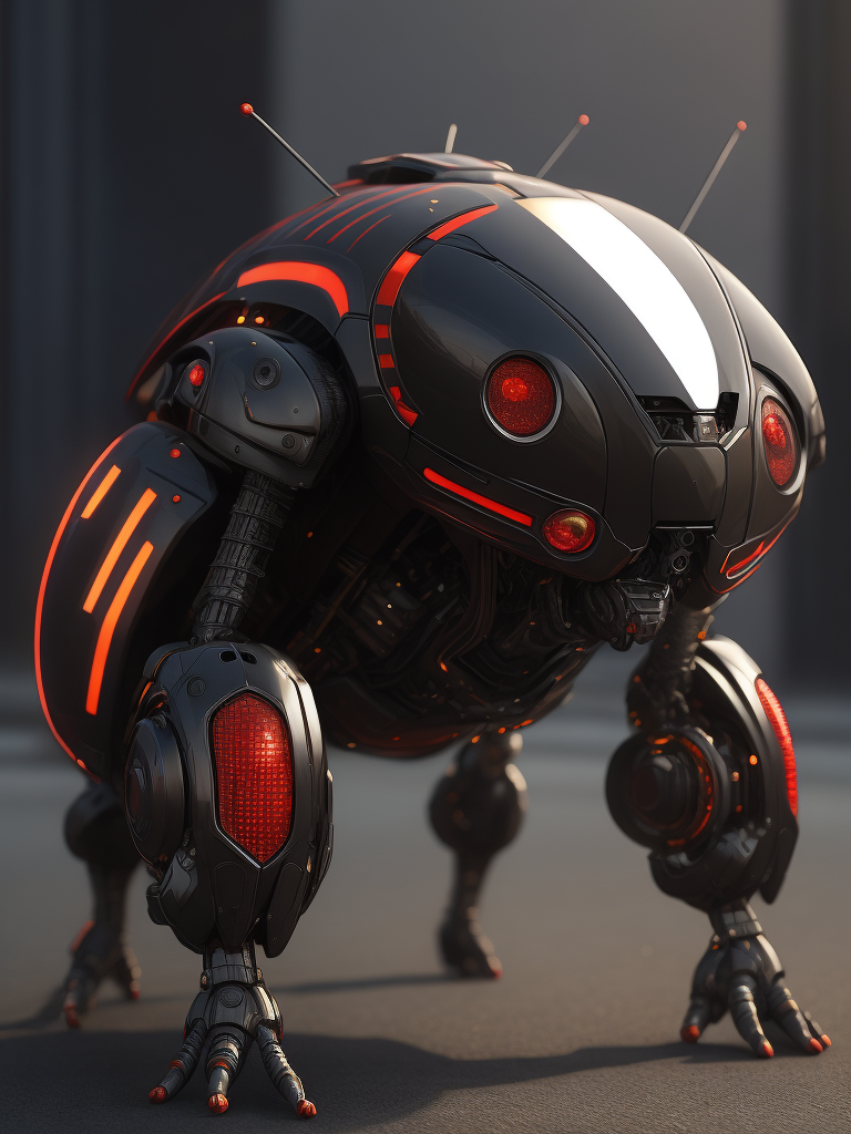 Lumenor AI Image Generation - cybernetic ladybug robot shiny materials ...