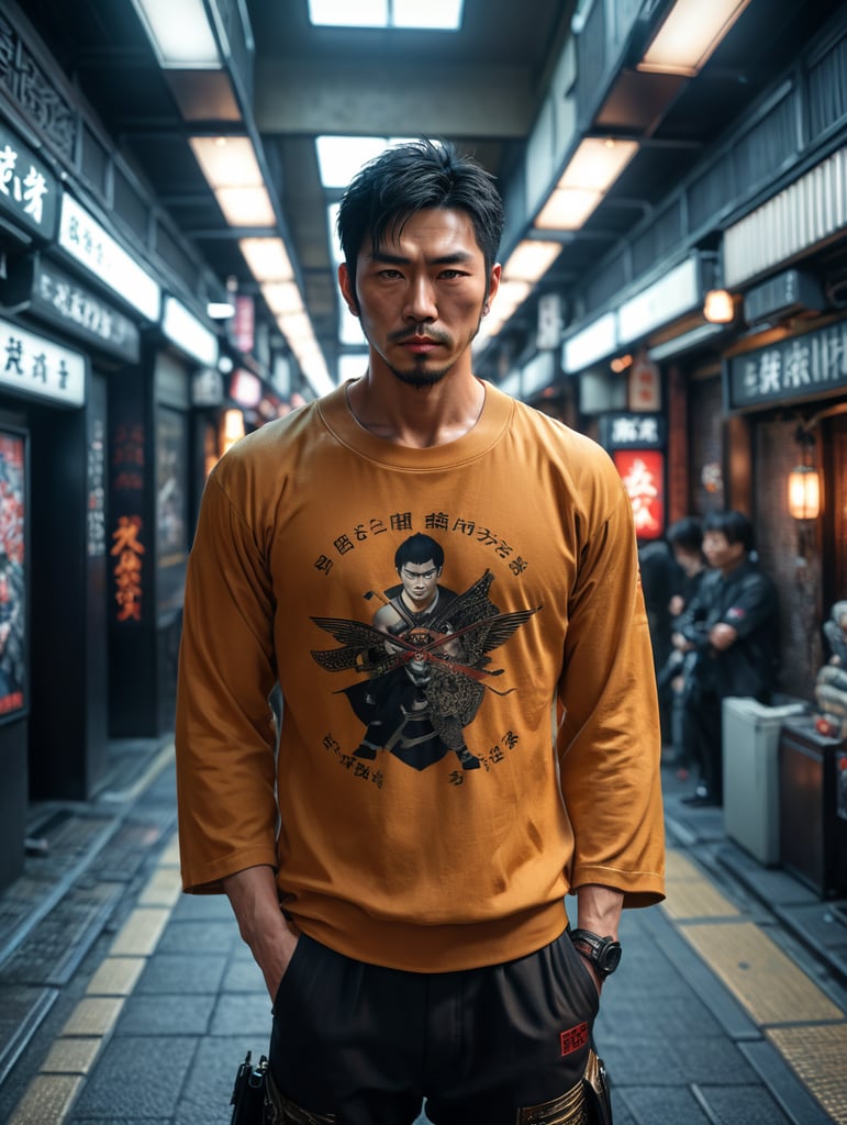 Premium Free ai Images | japanese cool guy in tokyo