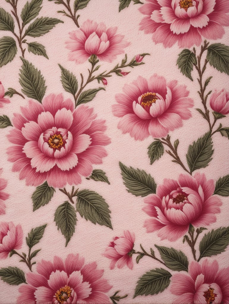 Premium Free ai Images | create sherpa fabric texture with floral ...