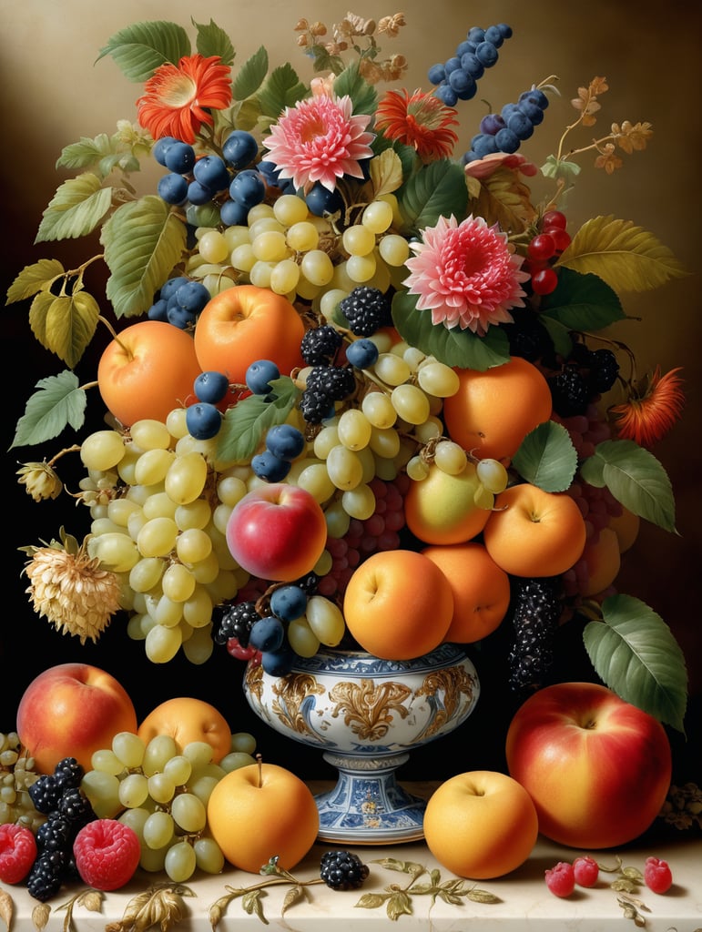 Premium Free ai Images | renaissance painting still life