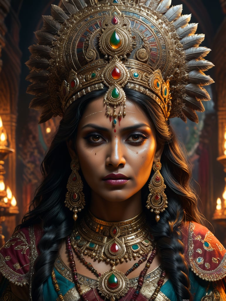 Premium Free ai Images | indian queen