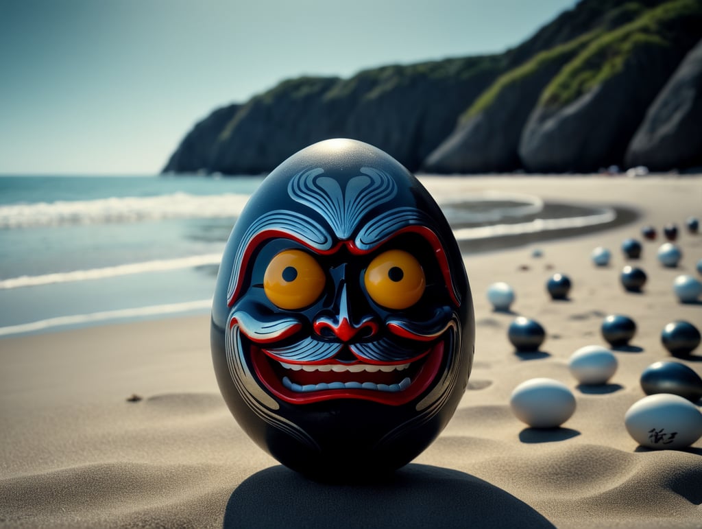 Premium Free ai Images | japanese happy small daruma figure as an egg ...