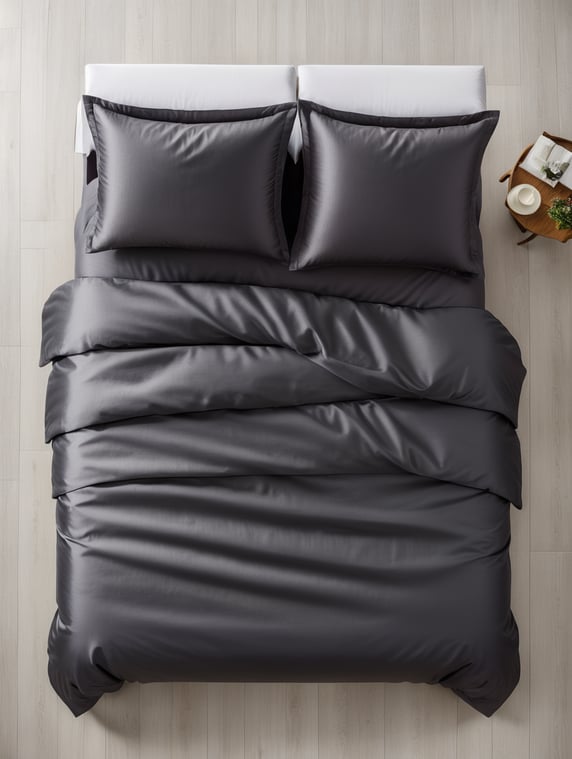 Premium Free ai Images | bed linen gray fabric texture background top ...