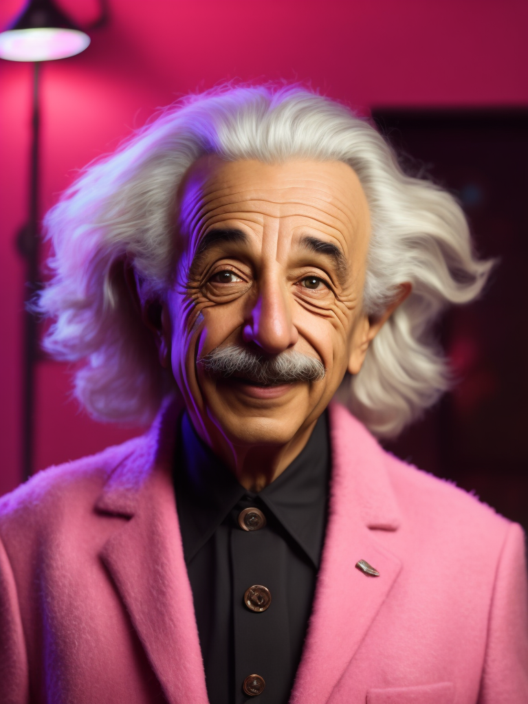 Lumenor AI Image Generation - albert einstein barbicore dressed all in ...