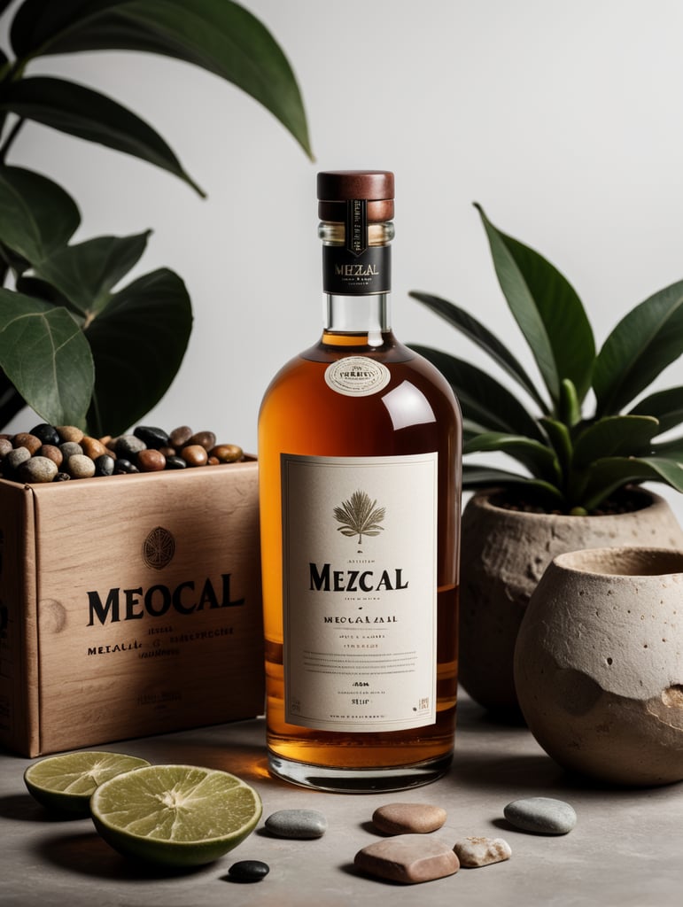 Premium Free ai Images | packaging branding para marca de mezcal como ...