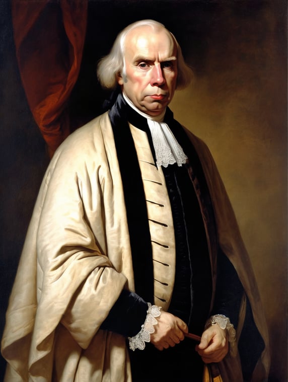 Premium Free ai Images | portrait of james madison by rembrandt ...