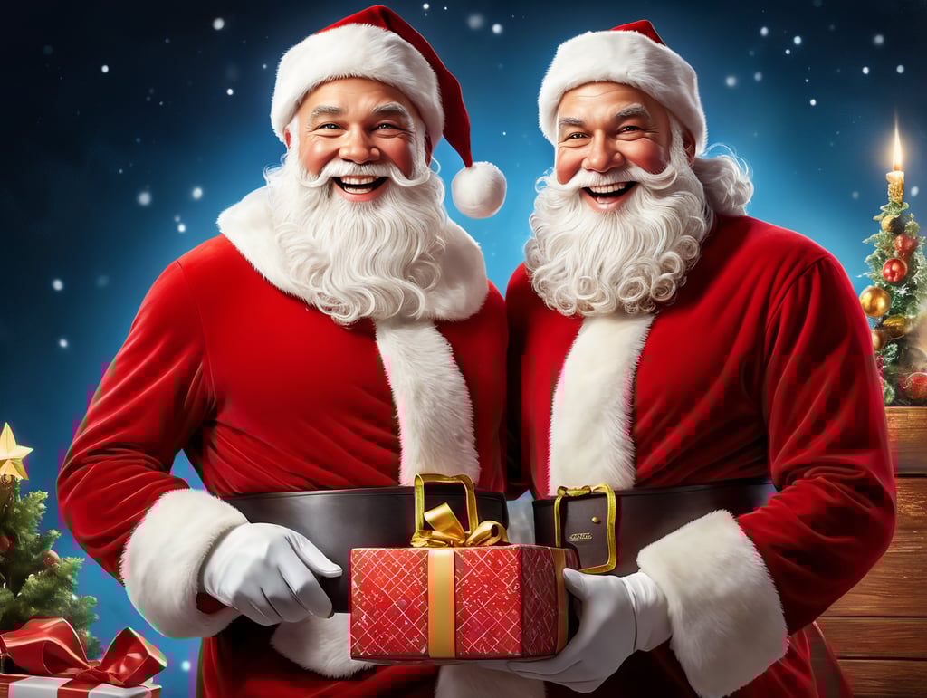 Premium Free ai Images | portrait of santa claus smiling one tooth ...
