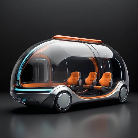 Premium Free ai Images | futuristic sci fi pod car flat design product ...