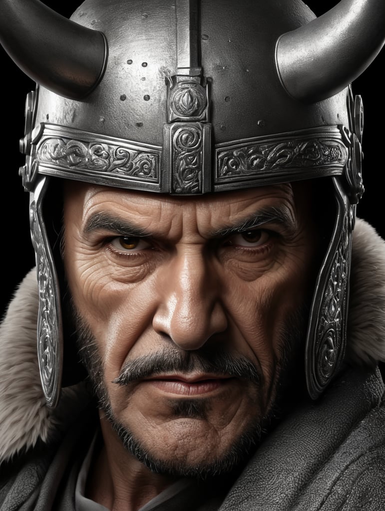 Premium Free ai Images | don ramon face in black background in the ...