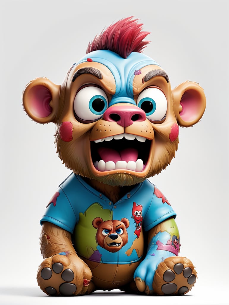 Premium Free ai Images | zombie teddy bear comic style like philipp ...