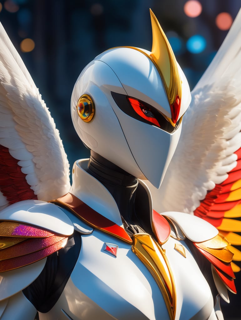 Premium Free ai Images | jun the swan gatchaman force intricately ...