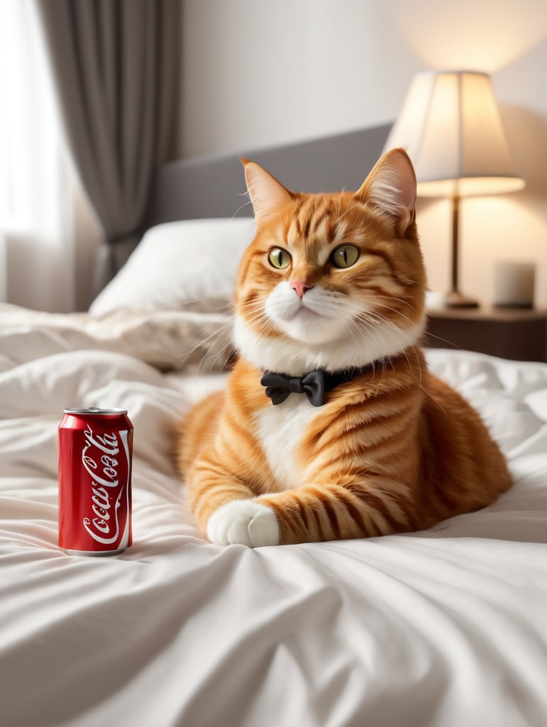 Premium Free ai Images | picture of an adorable garfield cat lying on ...