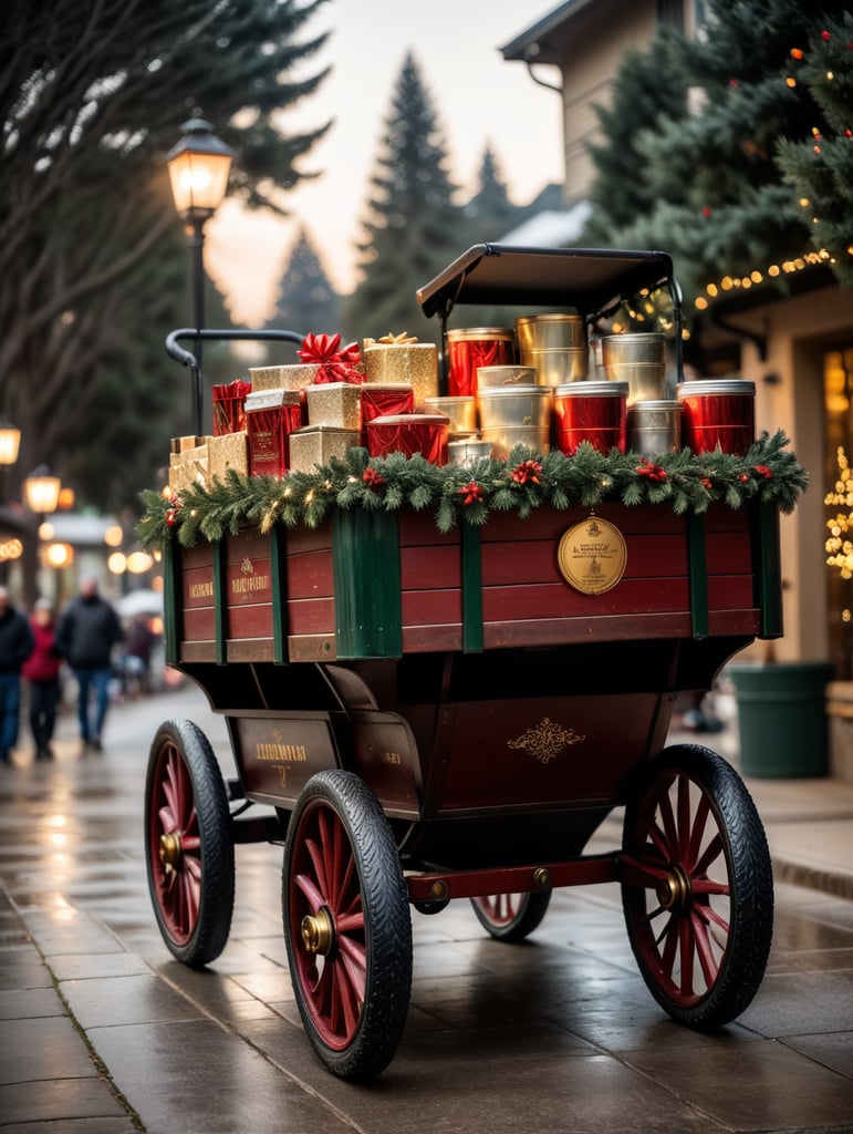 Premium Free ai Images | santas cart