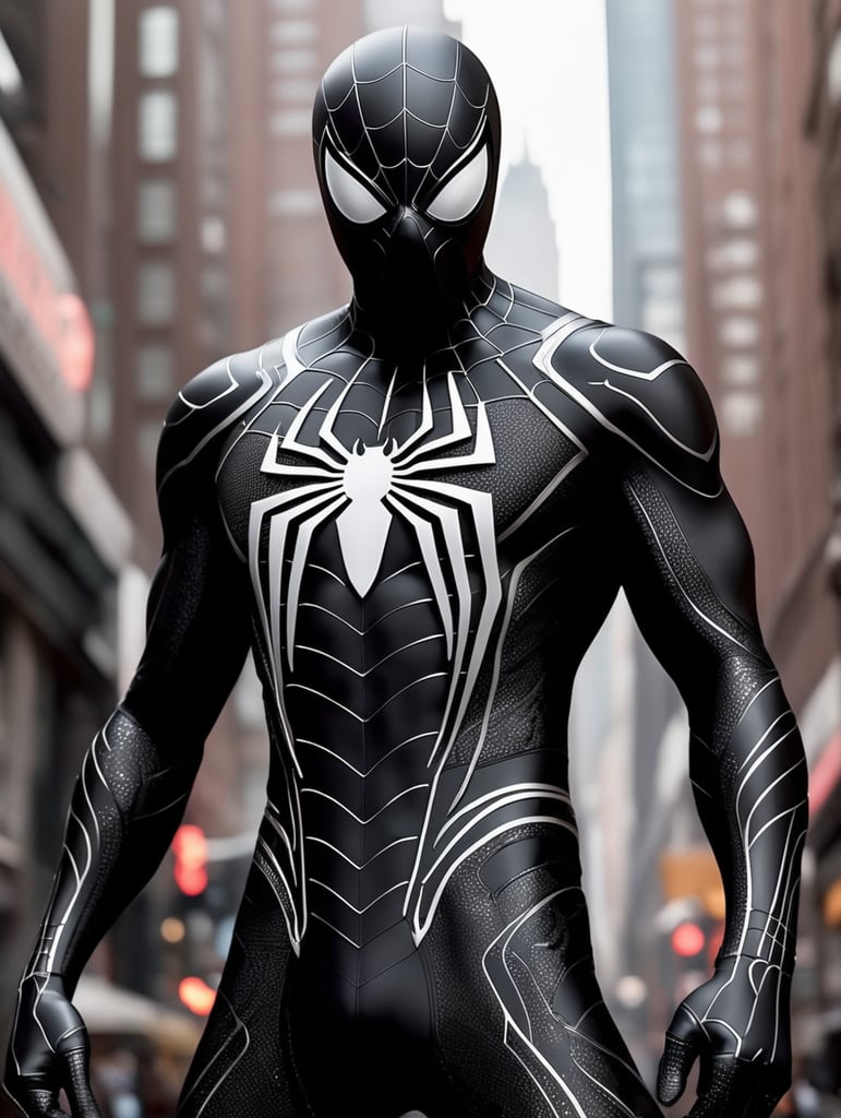 Premium Free ai Images | symbiote spider man suit