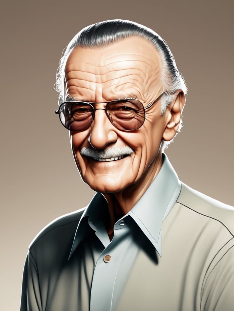 Premium Free ai Images | stan lee cartoon