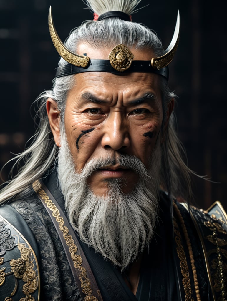 Premium Free ai Images | dark moody aesthetic wise old japanese samurai ...