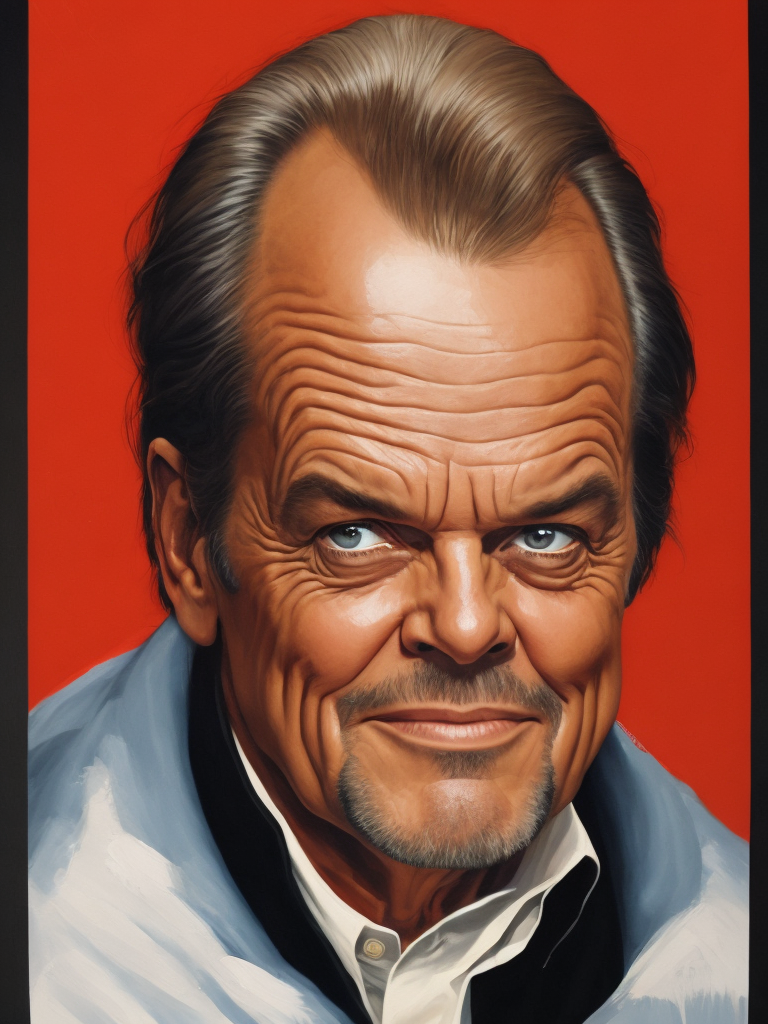 Lumenor AI Image Generation - jack nicholson hero portrait illustration ...