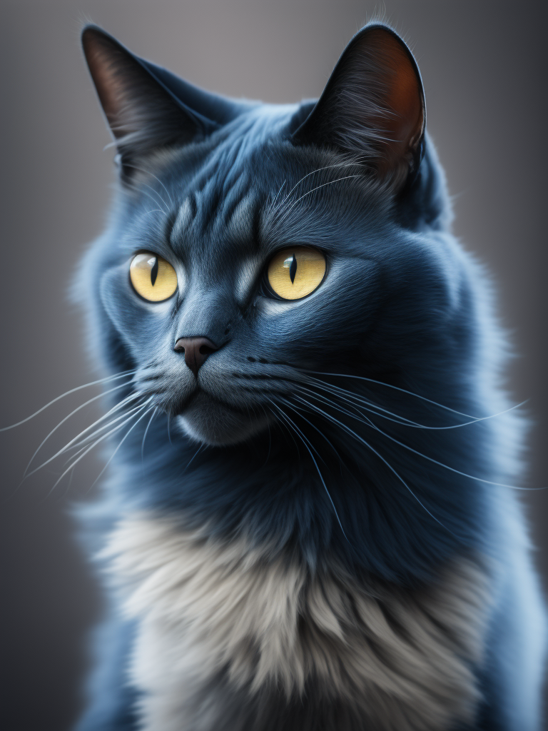 Lumenor AI Image Generation - blue bri es smoke cat funny cat blurred ...