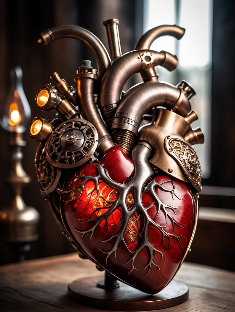 Premium Free ai Images | human heart made by skilled craftsman in ...