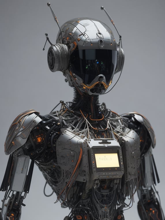 Premium Free ai Images | an award winning fully transparent robot with ...
