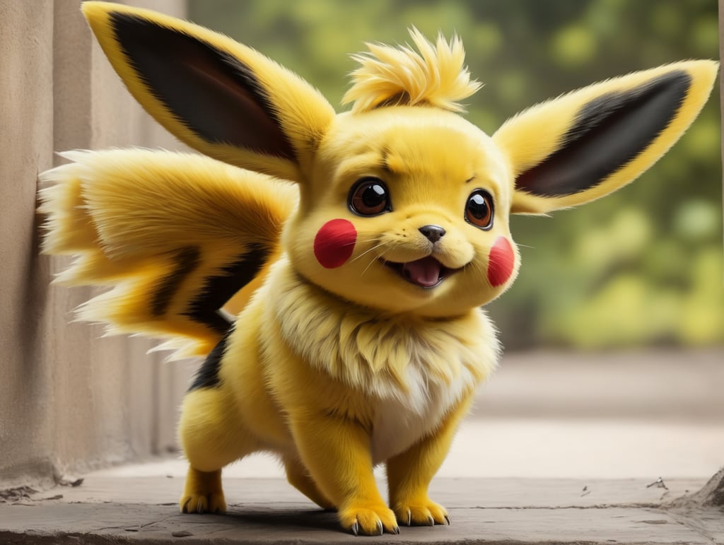Premium Free ai Images | portrait of pokemon pikachu style of rembrandt